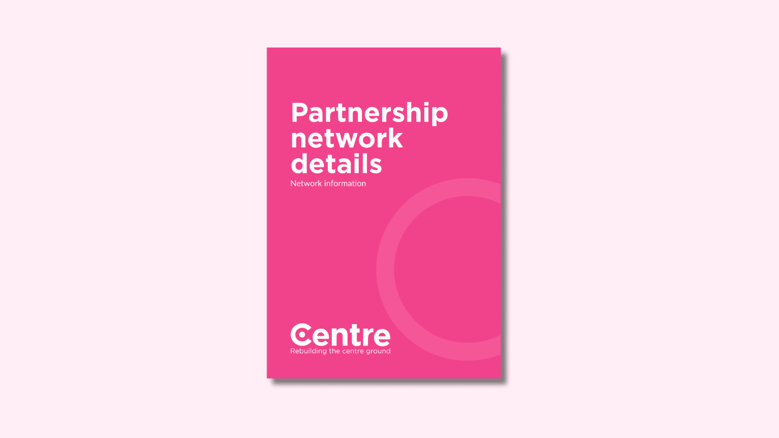 Partnership network details cover | Centre Think Tank